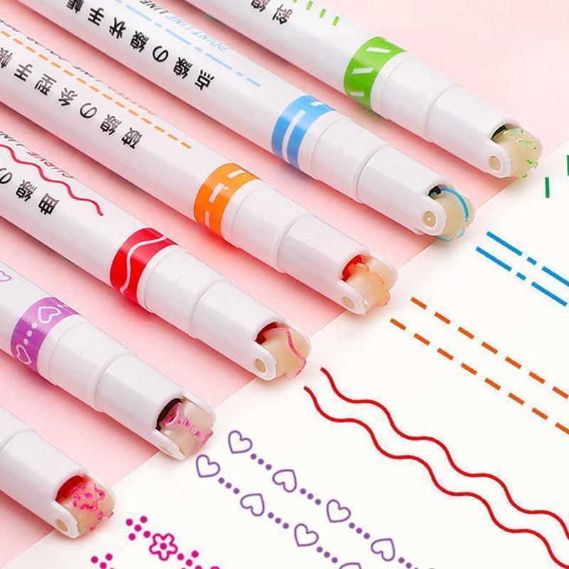 Flower-Shaped Curve Pen Student Curve Pen Roller Pen Outline Pen ...