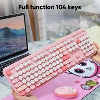Promo MOFii Keyboard Mouse Wireless 2.4G Set Hello Bear - Pink - Kab ...