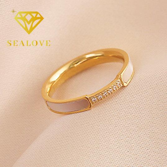 SEALOVE Promise Ring for Women Stainless Steel Jewelry Fashion - TikTok ...