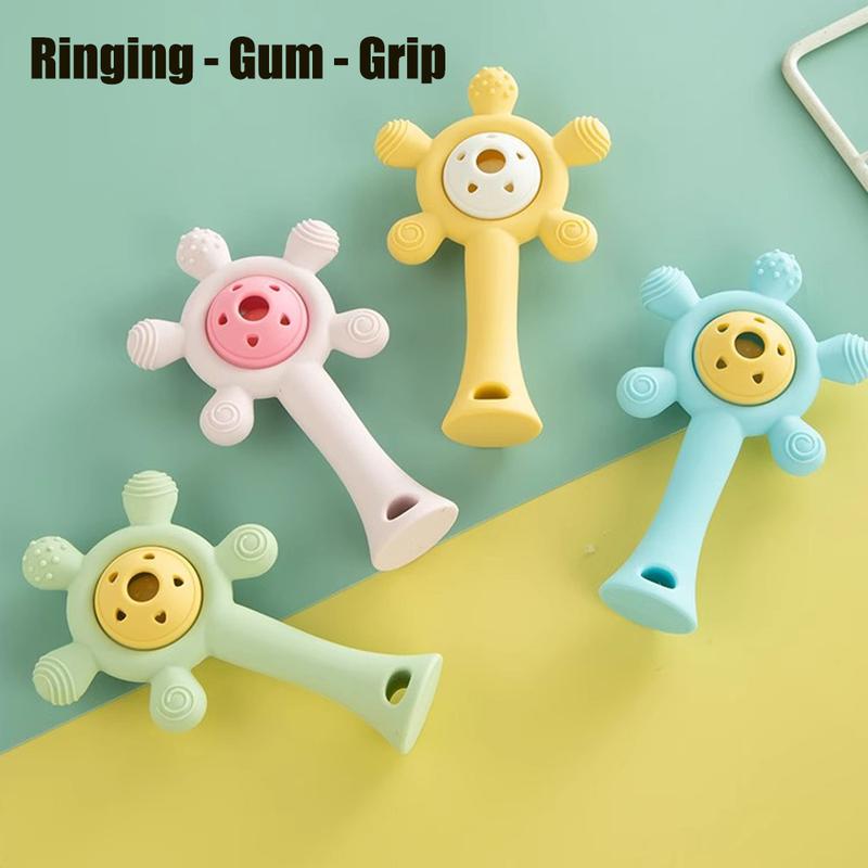 Cute baby windmill teethers, food grade silicone baby hand rattles ...