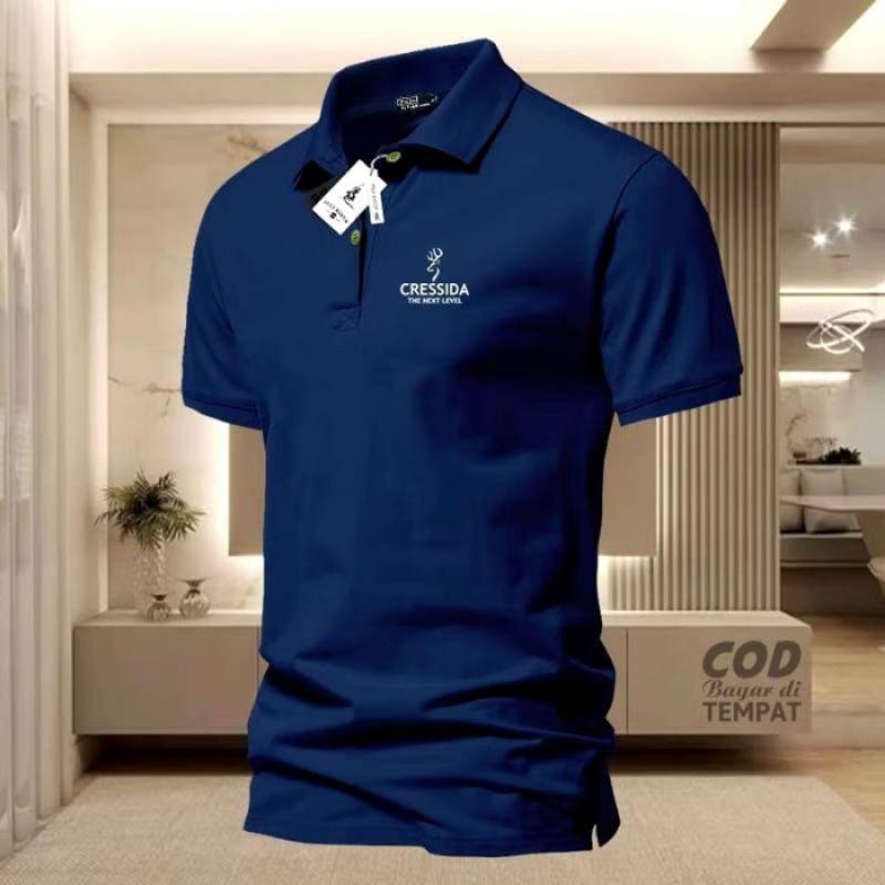 Kemeja-T, Kolar POLO, Percetakan Skrin, Teks Putih, Baju Kolar - TikTok ...