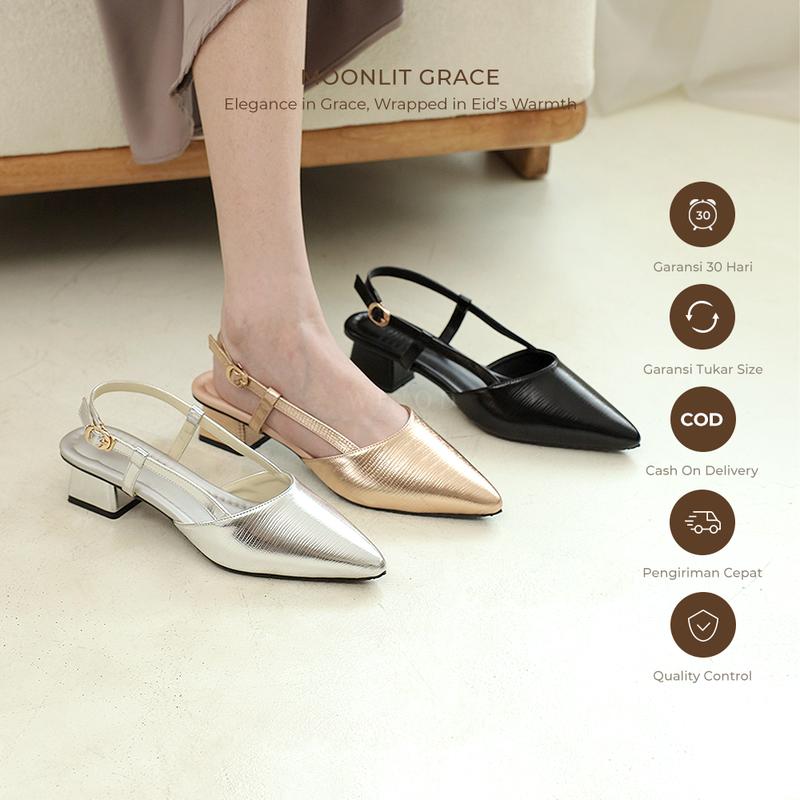 WINOD Holy Sepatu Heels Wanita Model Slingback Daily Shoes Bergaya ...