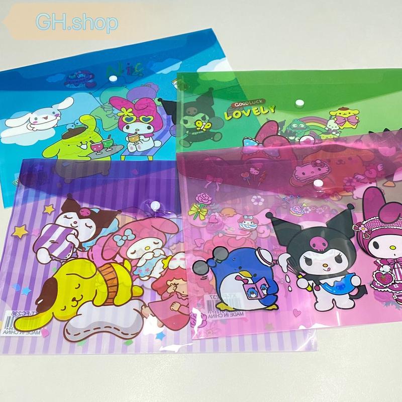 Sanrio Design Colored Plastic Envelope A4 size with snap lock - TikTok ...
