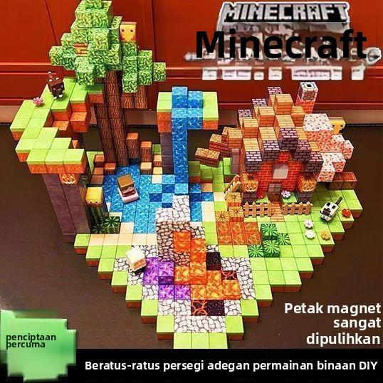 Blok Binaan Magnetik, Tema Minecraft, Teka-teki, Gabungan Rawak ...