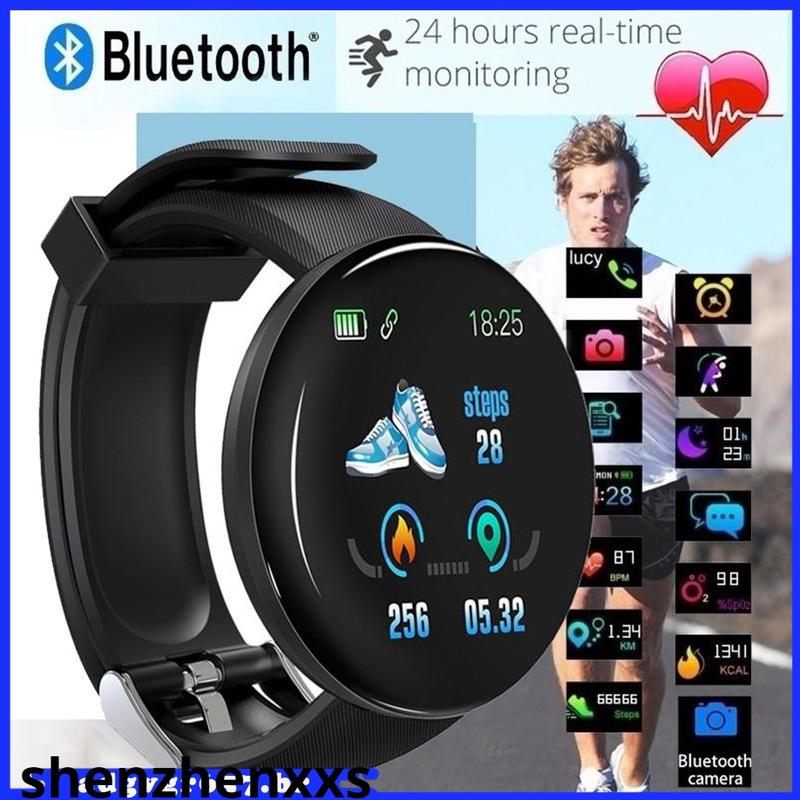 Jam Tangan Pintar Bluetooth, D18, Kalis Air, Bentuk Bulat, Untuk ...