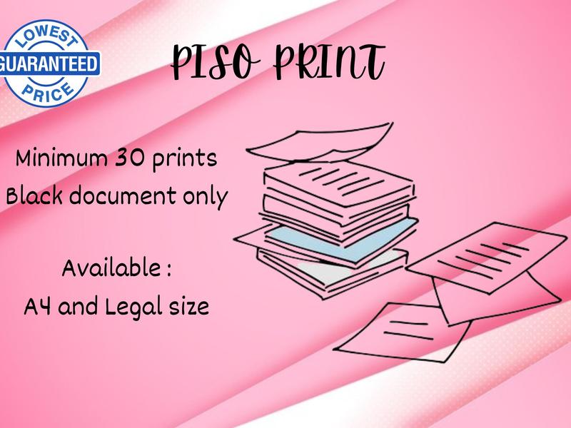 Piso Print (minimum 30 pages black document only) - TikTok Shop Philippines