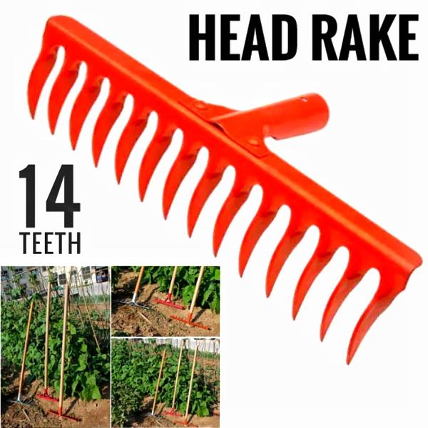 Carbon Steel Rake Head For Garden Loose Soil Dry Grass Leaves - TikTok ...