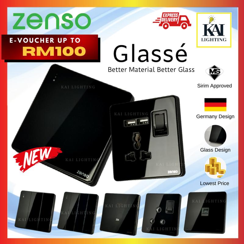 [SIRIM] ZENSO Switch Glasse Black Glass Rocker Slim Switches - TikTok ...