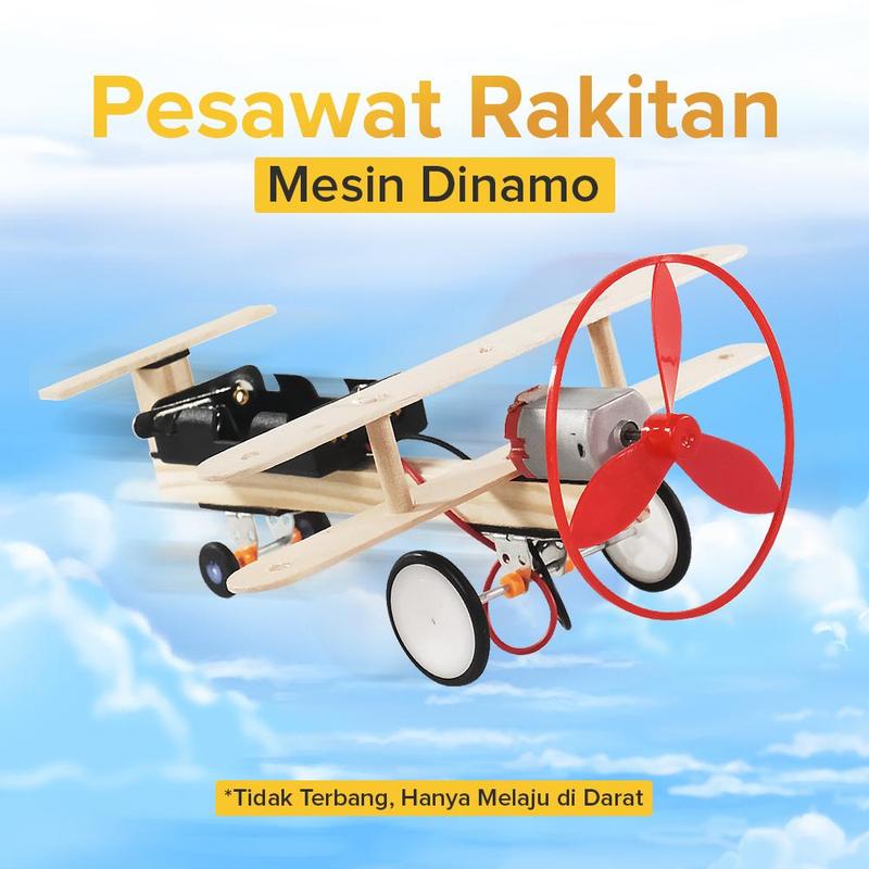 Mainan Edukasi Diy Robot Car pesawat Rakitan Generator Kayu Untuk Anak ...