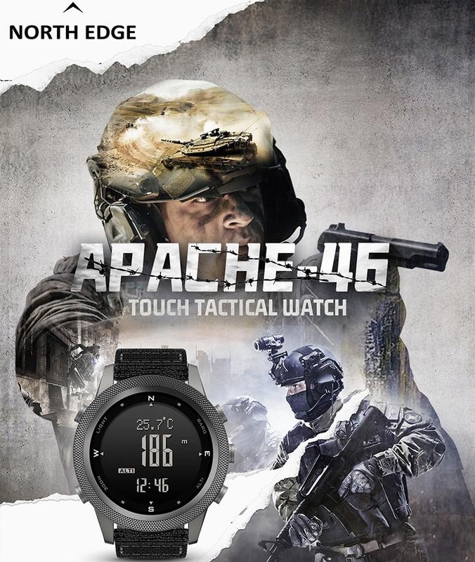 North Edge AP46 Professional Men's Sports Military Digital Wrist ...