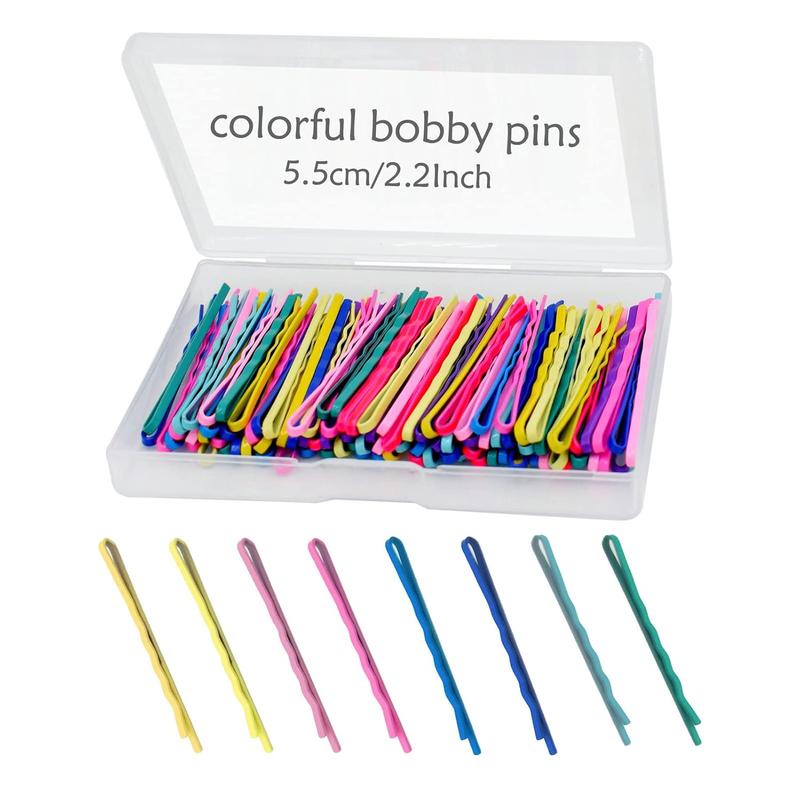 150 count 2.2 Inch Mix Colorful Bobby Pin for Girls Women, Hair ...