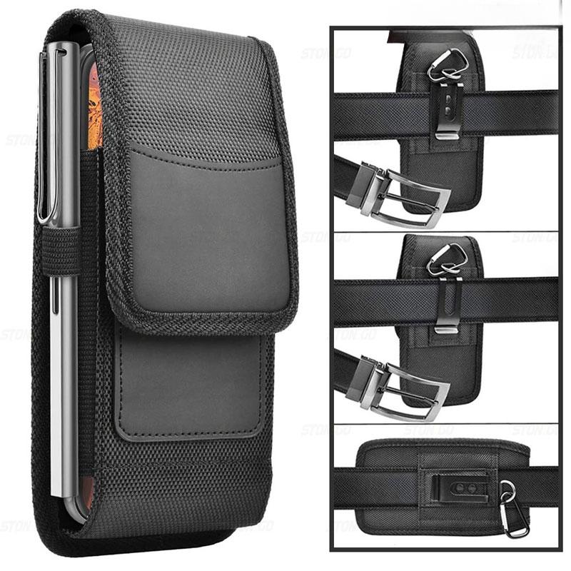 Vertical Nylon Cell Phone Belt Clip Holster Pouch Buckle Wallet ...