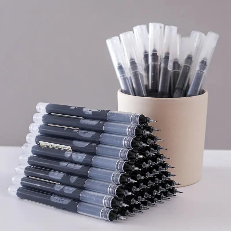 Straight Liquid Ball Pen 0.5MM Black Water Pen Office Signature ...