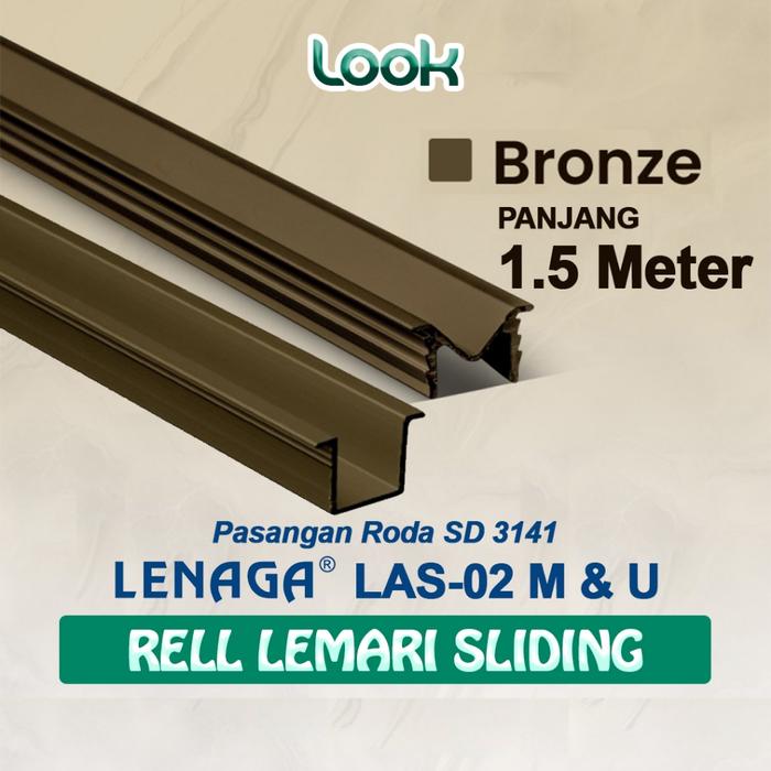 Jual (150CM) Rel Lemari Sliding Geser U & M SD - 3141 Lenaga | Rel ...