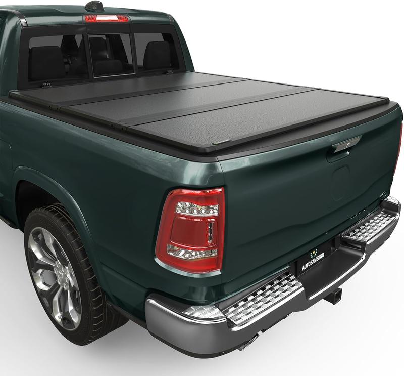 AUTOSAVER88 FRP Hard Tri-fold Truck Bed Tonneau Cover Fits for Dodge ...