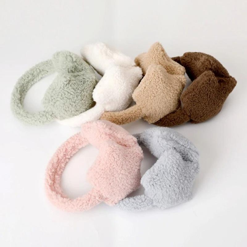 Cute Warm Earmuff Solid Color Fluffy Earflap Stars Shape Sof - TikTok ...