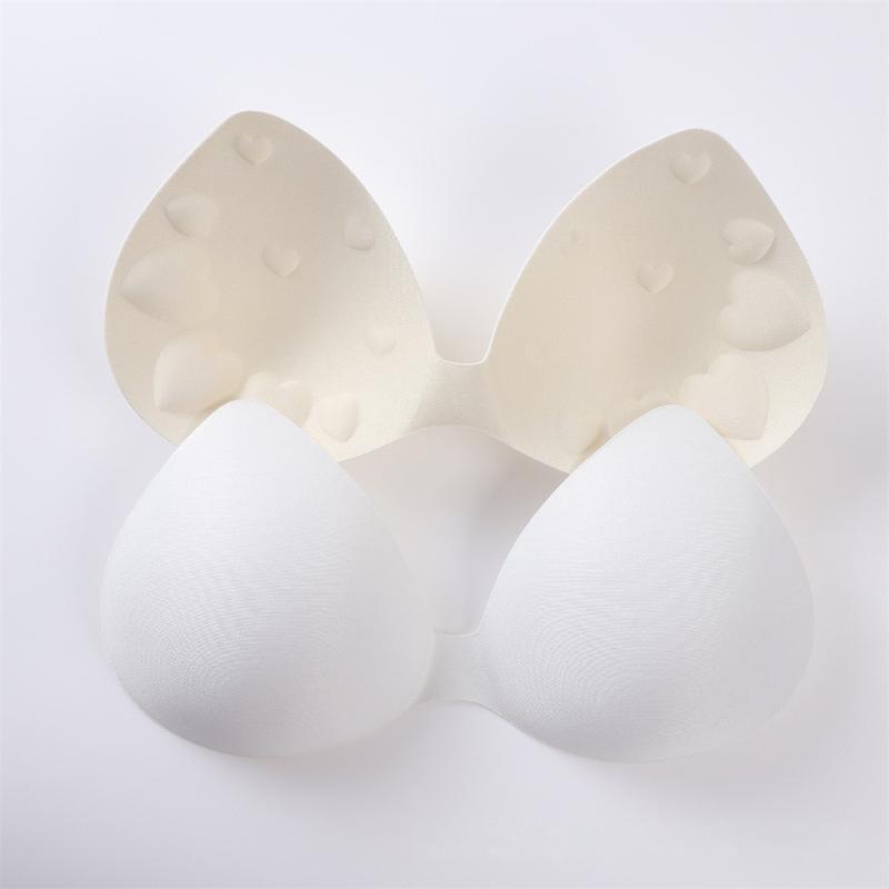 Sponge Breast Pad Love Shaped One-piece Mold Cup Women's Bra - TikTok ...