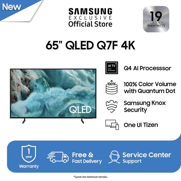 Jual Samsung Smart TV 65" QLED 4K Q7F | Q4 AI Processsor| Samsung Knox ...