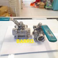 Jual Ball Valve Tomoe 3/4" Inch DN 20 Socket Weld 3piece Body SS 316 SW ...