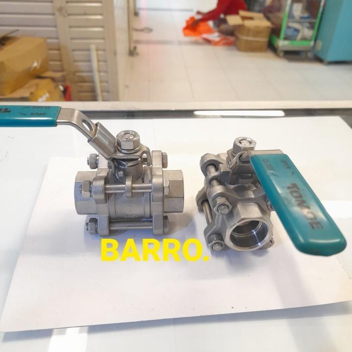 Jual Ball Valve Tomoe 3/4" Inch DN 20 Socket Weld 3piece Body SS 316 SW ...