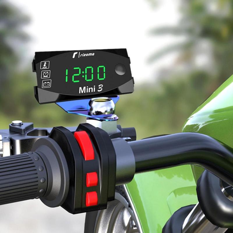 Motorcycle Voltmeter Voltage Volt,Temp, Clock Time, 3in-1 Gauge - TikTok Shop Singapore