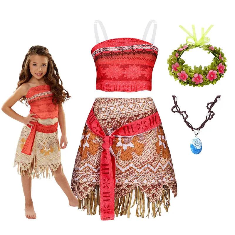 Ocean Adventure Cartoon Cosplay Costume Moana Two Pieces Dress - TikTok ...