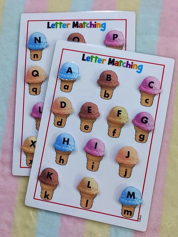 Ice cream ALPHABET Matching Letters/ Laminated Sheets (A4 size - TikTok ...