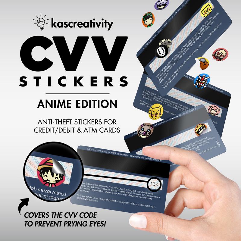 ANIME CVV Stickers (Anti-Theft Stickers for ATM/Credit Cards) - TikTok ...