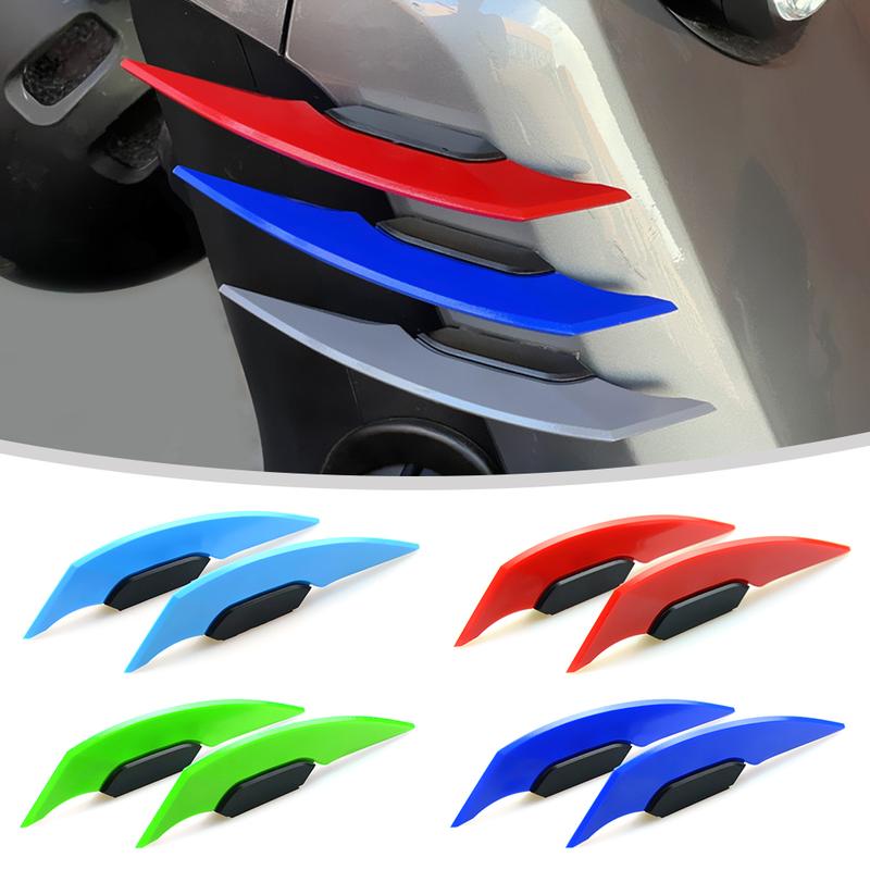 2Pcs Universal Motorcycle Winglet Aerodynamic Spoiler Wing with ...