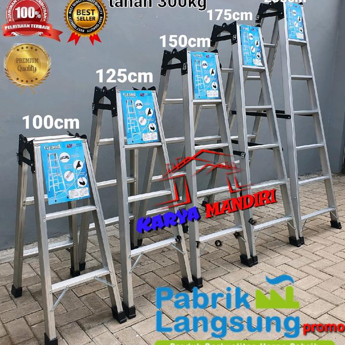 Jual Tangga Lipat Aluminium super jumbo 350kg - Ukuran 1 M / 1,25 M / 1 ...