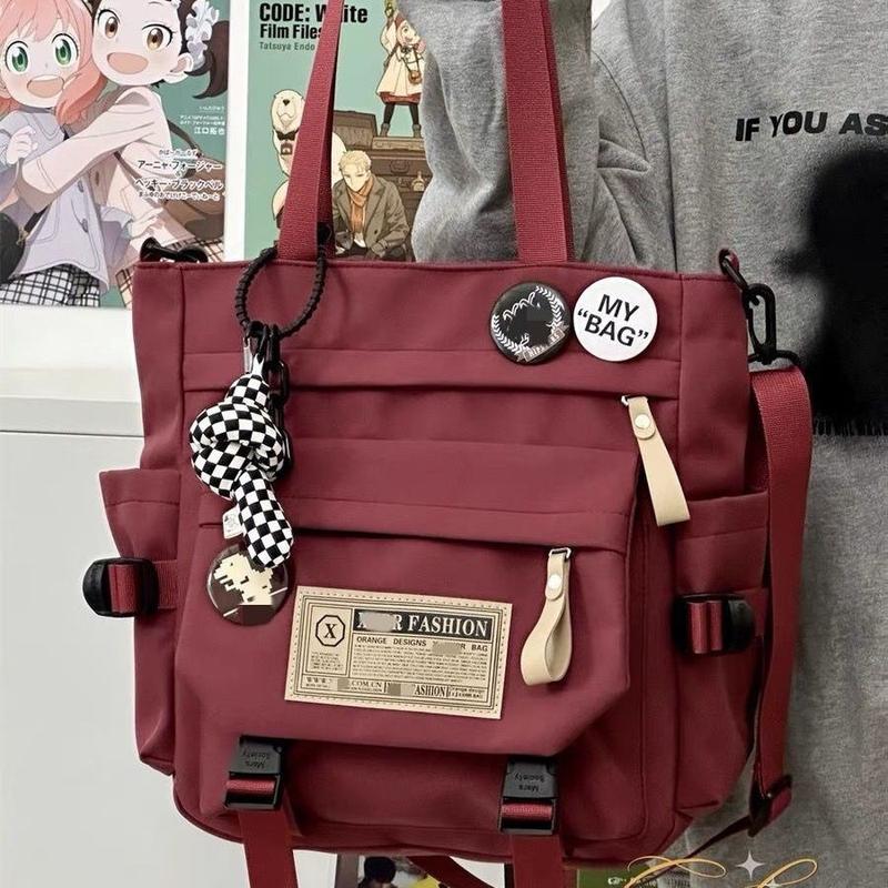 Beg Uniseks, Gaya Jepun, Trend Ins, Retro, Sesuai untuk Pelajar ...