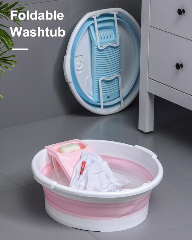 Collapsible Laundry Basin Space Saving Foldable Wash Basin with ...