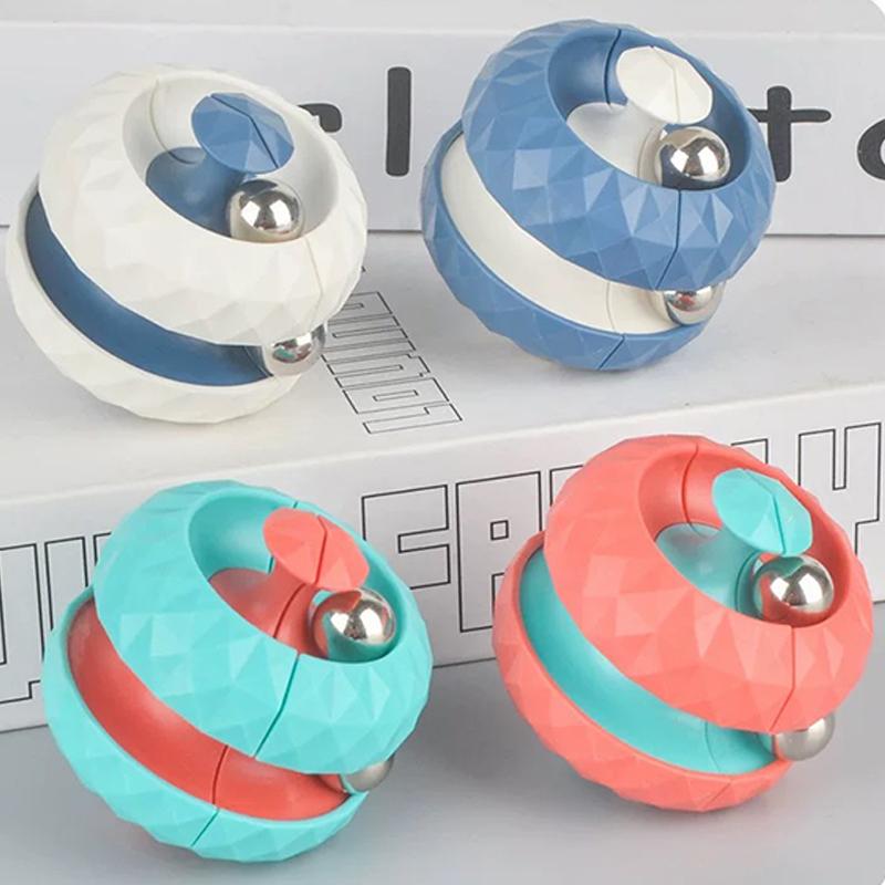 Diamond Pattern Ball Track Gyro Cube Decompression Toy Decompression ...