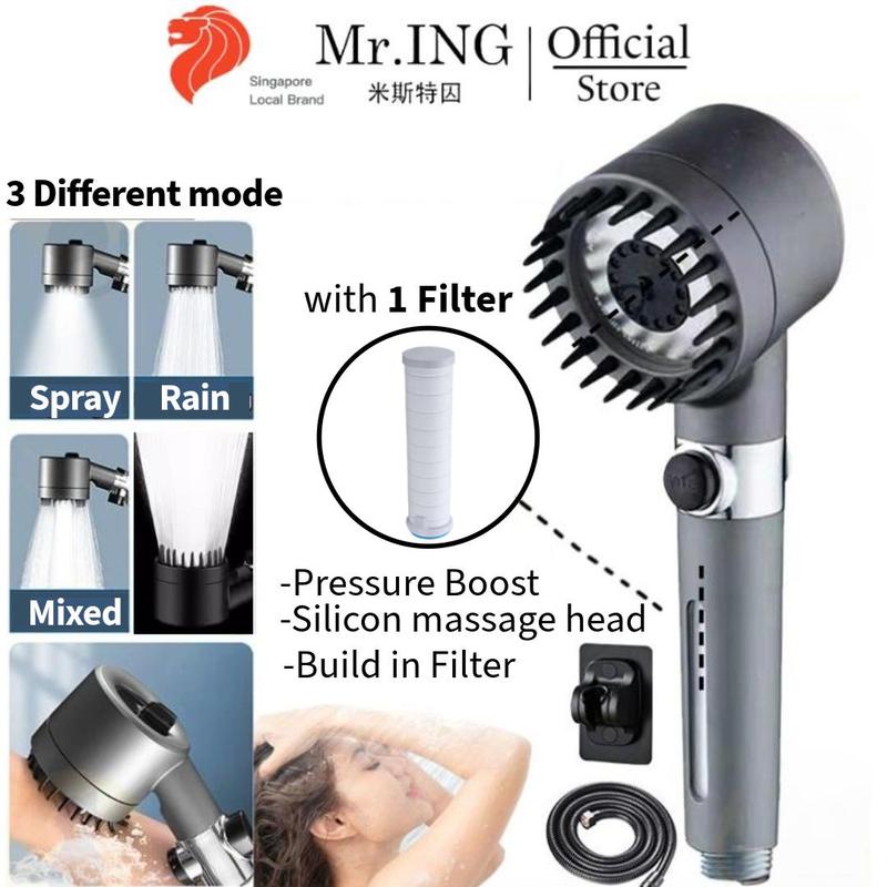 Mr.ing 3 Modes High Pressure Handheld Shower Head SPA Nozzle - TikTok ...