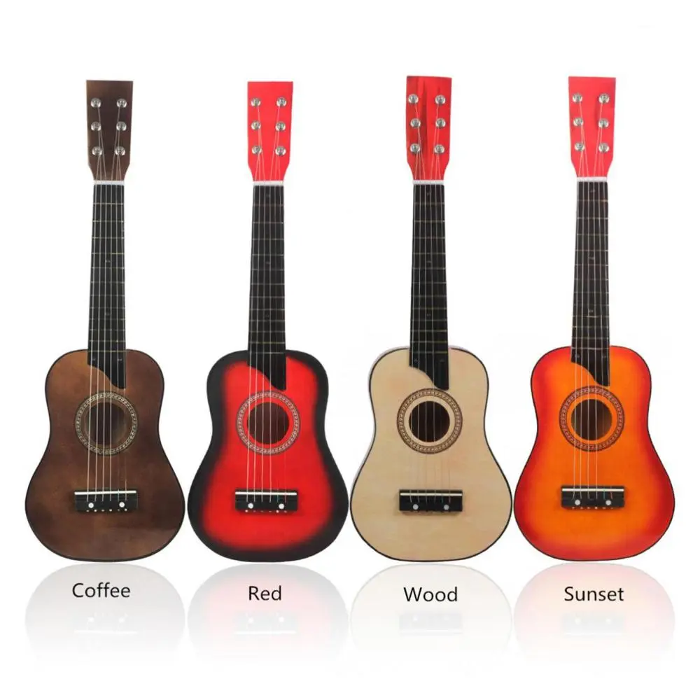 Gitar Akustik Kayu, Mini 25 inci, Untuk Kanak-kanak, 6 Tali, Alat Muzik ...