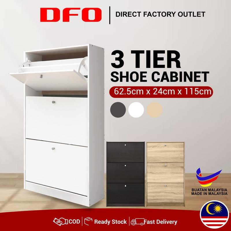 DFO 3 TIER BOOKSHELF WITH DOORS 3 Tier Shoe Cabinet Shoe Rac - TikTok ...