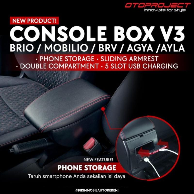 CONSOLE BOX BRIO,OLD BRIO,MOBILIO,BRV WITH USB CHARGER V3 Car - Shop ...