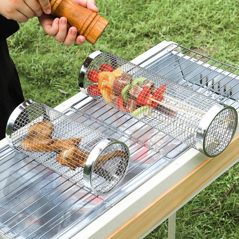 Stainless Steel Barbecue Grill Grate Barbecue Cage Camping Picnic ...