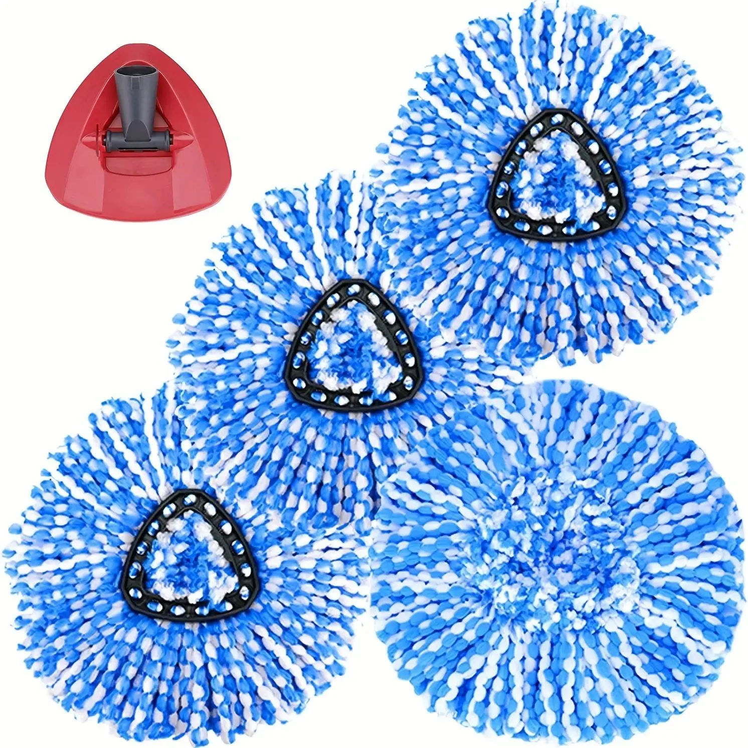 5pcs Floor Cleaning Spin Mop Replacement Head Set, Home Items Including ...