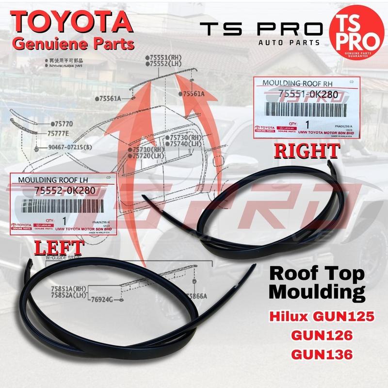 Toyota Hilux GUN125 GUN126 GUN136 Genuine Roof Moulding Getah Bumbung ...