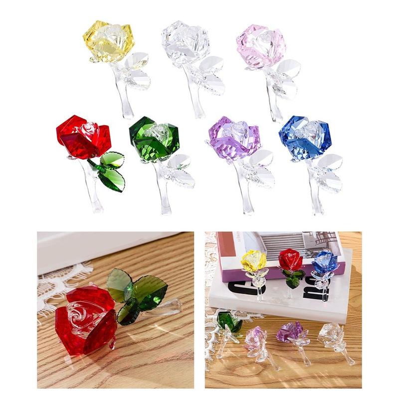 for Crystal Rose Ornament Simulation for Crystal Rose Home Decoration ...