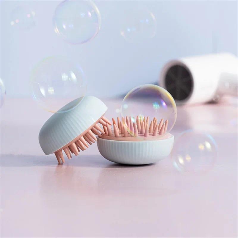 Shampoo Massage Comb Itching Scratch Scalp Silicone Shampoo Brush ...