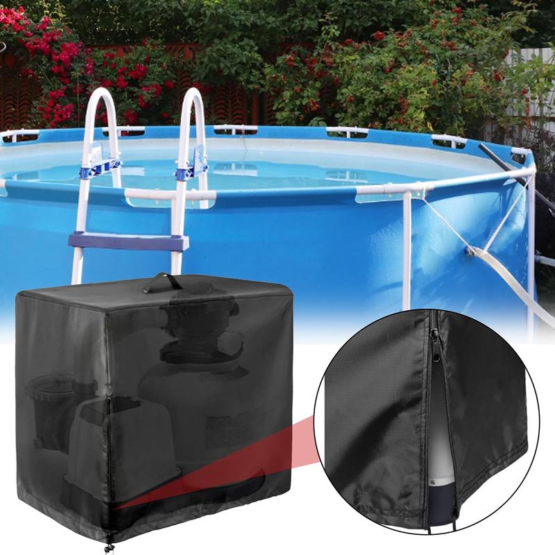 Swimming Pool Pump Cover, 420D Oxford Full Tarpaulin UV Protection ...