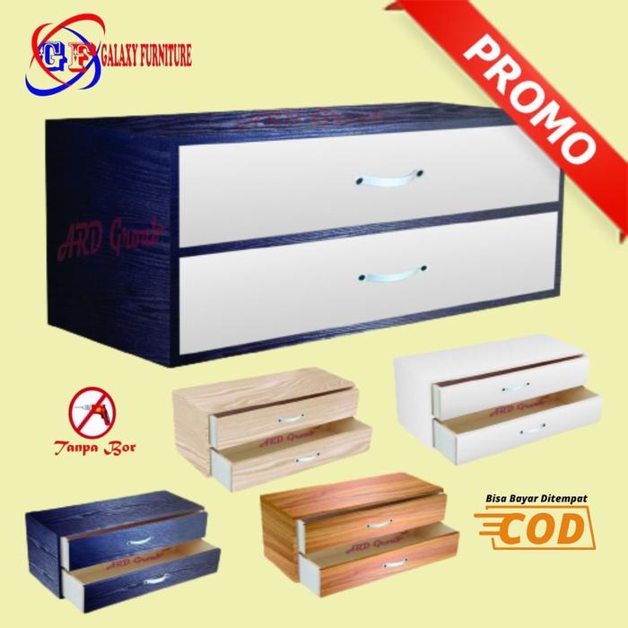 Promo (RL 014)Rak Laci Dinding Nakas Serbaguna 2 Kotak Penyimpanan ...