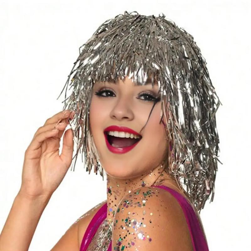 Funny Party Wig Cosplay Disco Wig Shiny Cosplay Party Wig fo - TikTok ...
