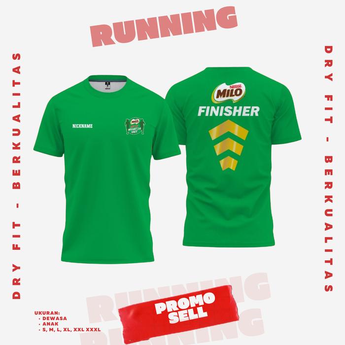 Jual Jersey Lari Milo Active Run 2025 - Baju Running Dryfit Full Print ...