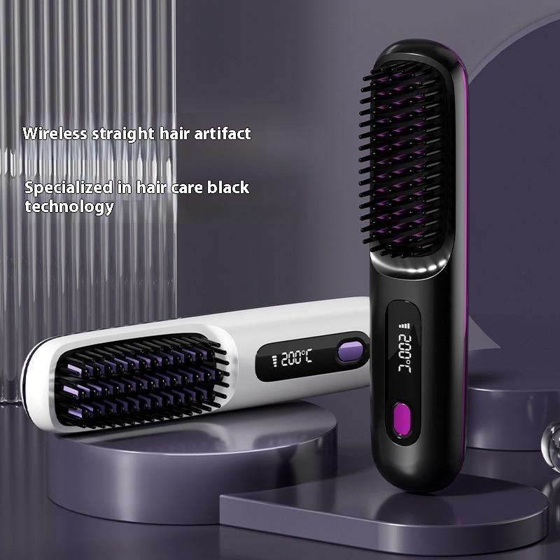 New charging straight hair comb, portable and fashionable negative ...