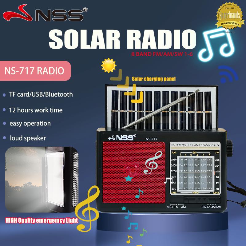 NSS RADIO Rechargeable Bluetooth Radio FM/AM/SW 1-6 With 8 BAND ...