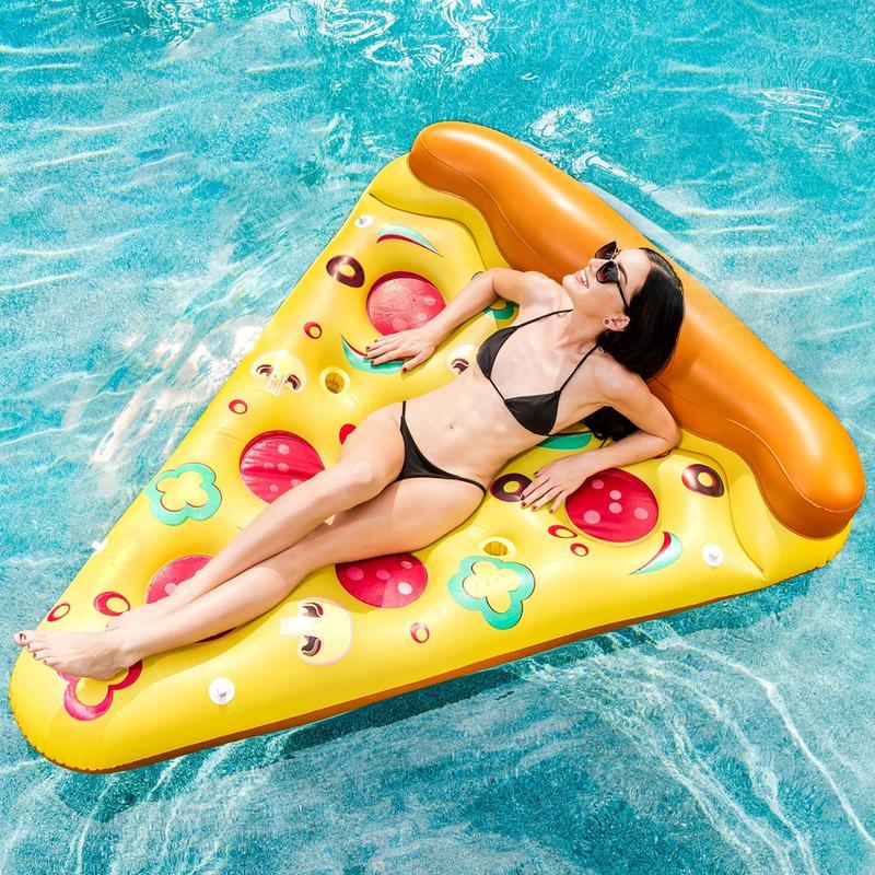 Giant Inflatable Pizza Slice Pool Float, Fun Pool Floaties, Swim Party Accessories, Summer Pool ...