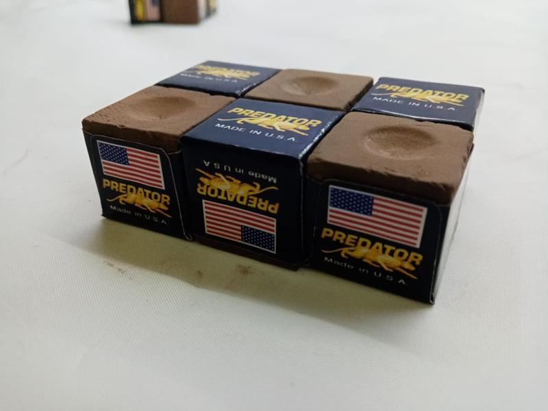 6Pcs. PREDATOR BROWN BILLIARD CUE CHALK / TISA NG TAKO NG BILYARAN ...